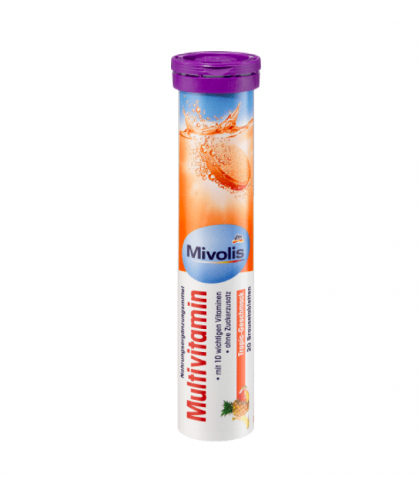 Comprimés effervescents multivitamines 20 pièces Mivolis 82 g